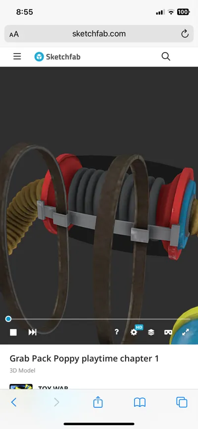 Omni-Red Grabpack Hand by poppy playtime 3d prints - MakerWorld