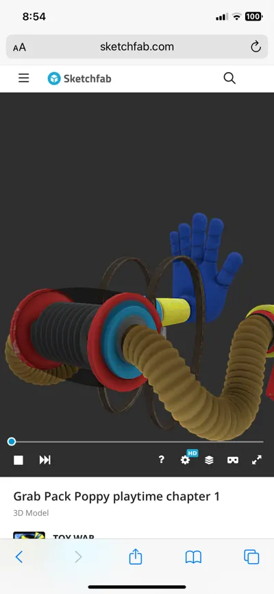 Omni-Red Grabpack Hand by poppy playtime 3d prints - MakerWorld