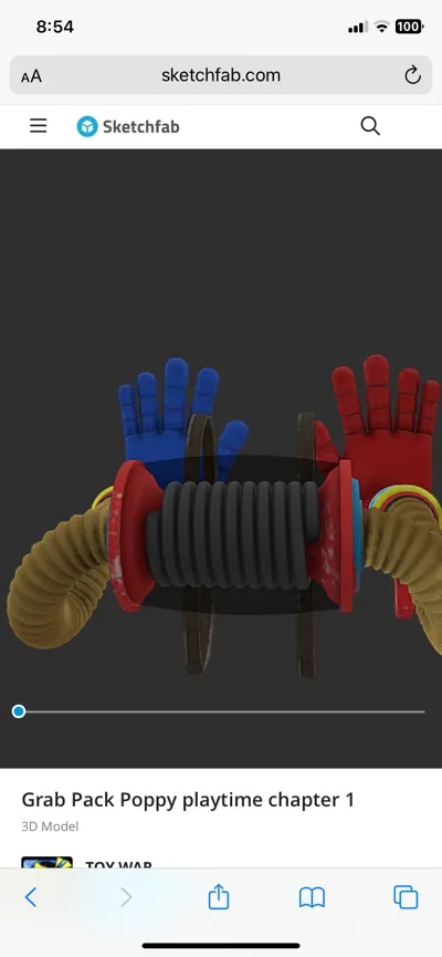 Omni-Red Grabpack Hand by poppy playtime 3d prints - MakerWorld