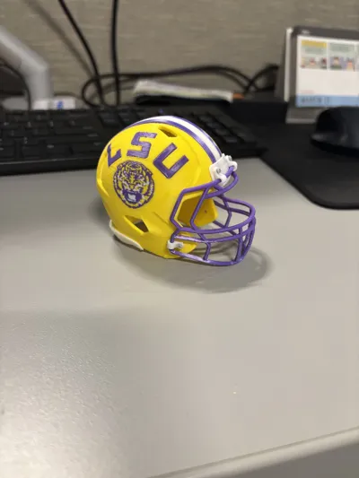 LSU Tigers Football Helmet - Free 3D Print Model - MakerWorld