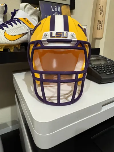 LSU Tigers Football Helmet - Free 3D Print Model - MakerWorld