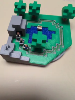 Minecraft Diorama – Moving Minecarts & Boat by Jakob1508 MakerWorld ...