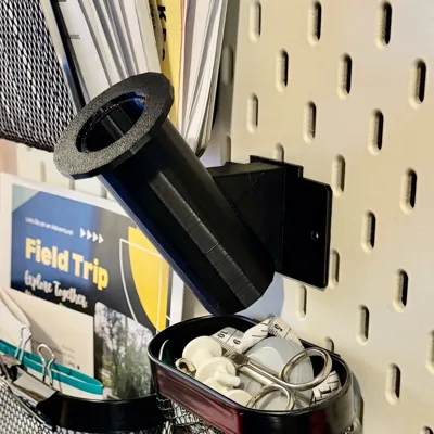 Round holes, square holes, IKEA SKADIS pegboard robotic arm, with ...