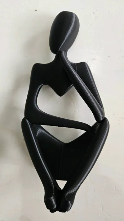 Abstract thinking sculpture statue - Free 3D Print Model - MakerWorld