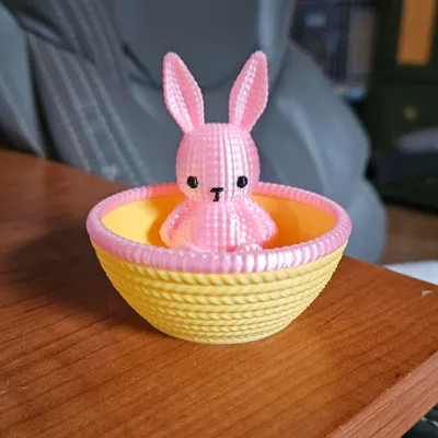 Little Knitted Bunny Bowls - Free 3D Print Model - MakerWorld