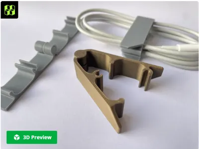 Cable Organizer / Snap Cable Clip - Print in place - Free 3D Print ...