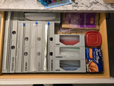 12"(305mm) Foil & Saran Cling Wrap Organizer w Cut by KeKap MakerWorld ...