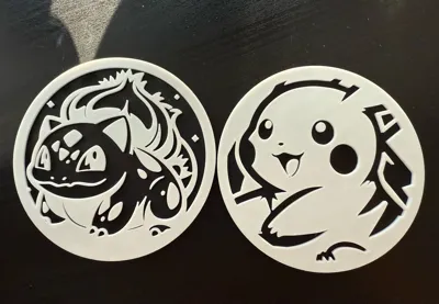 Pokemon Coaster - Free 3D Print Model - MakerWorld