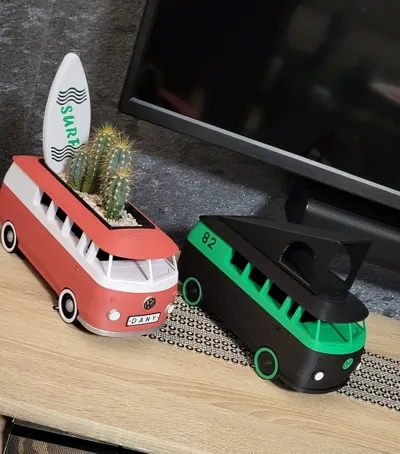 VW Bulli Bus Planter (A1-Mini+) - Free 3D Print Model - MakerWorld