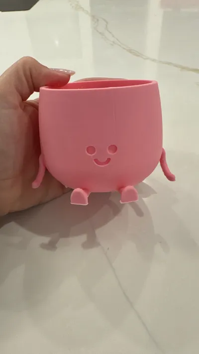 Smiling Happy Flower Pot Remixed by Isonine - MakerWorld