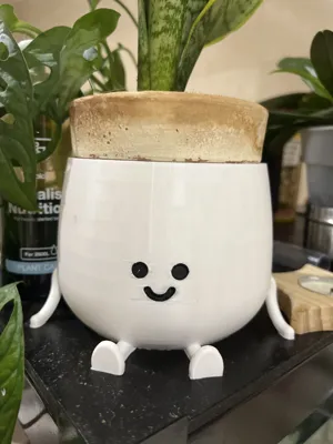 Smiling Happy Flower Pot Remixed by Isonine - MakerWorld