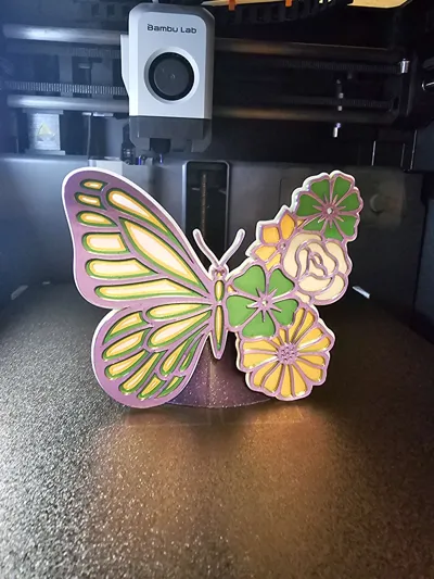 Customizable Floral Butterfly - Free 3D Print Model - MakerWorld
