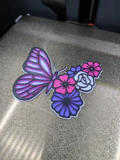 Customizable Floral Butterfly - Free 3D Print Model - MakerWorld