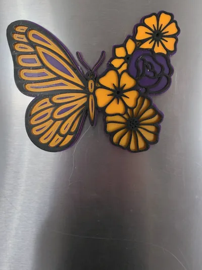 Customizable Floral Butterfly by LayerAtATime - MakerWorld