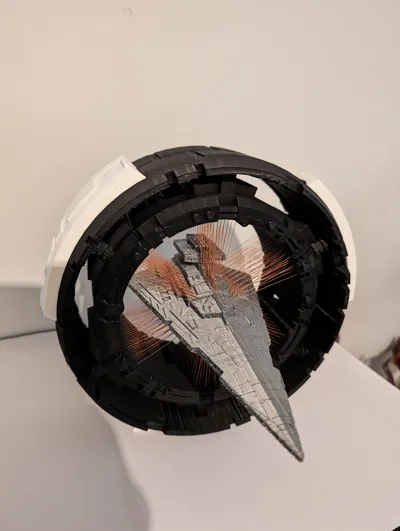 Suspended Star Destroyer V2 LED strips Remixed by fay3dlab - MakerWorld