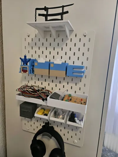 IKEA SKADIS pegboard 5mm Pokemon Gyarados storage box pen holder by ...