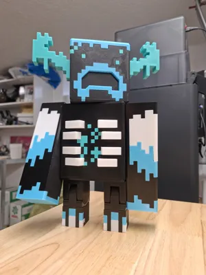 Minecraft Warden Articulated - Free 3D Print Model - MakerWorld