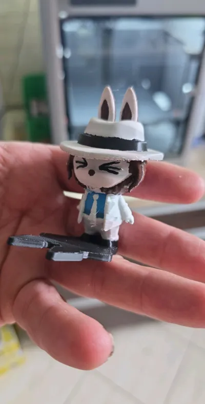 Labubu Superstar (Michael Jackson Tilt) - Free 3D Print Model - MakerWorld