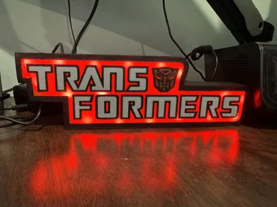 transformers led Lightbox lamp by danielhawker03 - MakerWorld