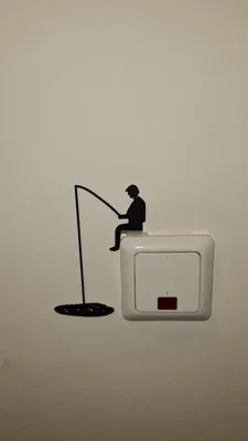 Fishing man light switch design by Ladamtla - MakerWorld