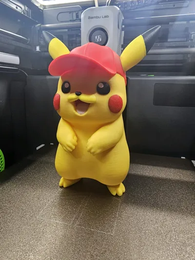 "My milk will spell it out!" Pikachu in a red riding hood hat, a ...