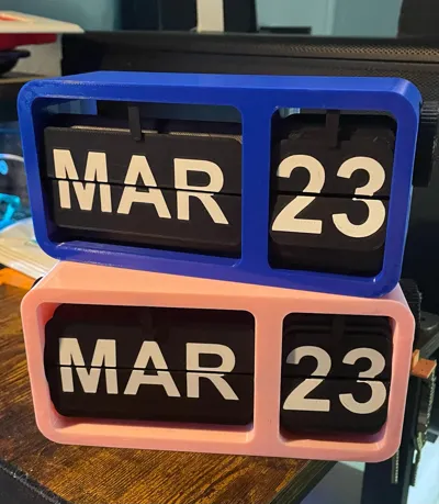Flip Calendar - Free 3D Print Model - MakerWorld
