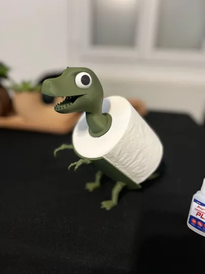 Dino Toilet Paper Holder by Quickers MakerWorld: Download Free 3D Models