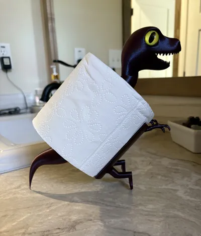 Dino Toilet Paper Holder by Quickers MakerWorld: Download Free 3D Models
