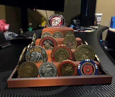 Challenge Coin Holder Pyramid Display Stand - Free 3D Print Model ...