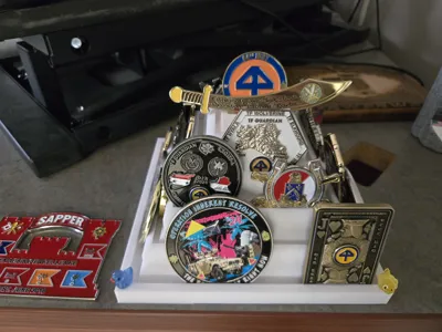 Challenge Coin Holder Pyramid Display Stand - Free 3D Print Model ...
