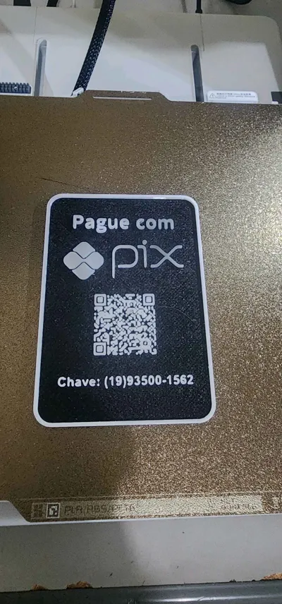 PAGUE COM PIX - QR CODE EDITÁVEL por Matheus Fontes MakerWorld: Baixe ...