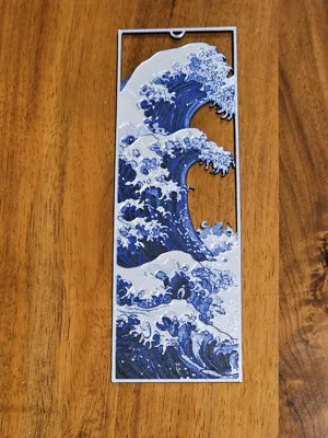 The Great Wave [Framed] - Bookmark - Free 3D Print Model - MakerWorld