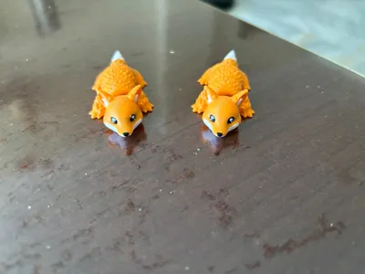 Articulated Fox & Keychain by 🔵 MontoyaMaker MakerWorld: Download Free ...