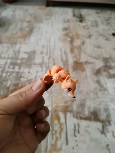 Articulated Fox & Keychain by 🔵 MontoyaMaker MakerWorld: Download Free ...