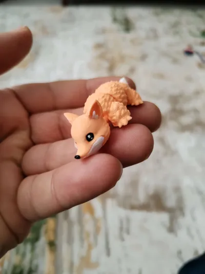 Articulated Fox & Keychain by 🔵 MontoyaMaker MakerWorld: Download Free ...