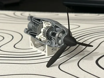Mini TurboProp Jet Engine by AutoDesigns MakerWorld: Download Free 3D ...