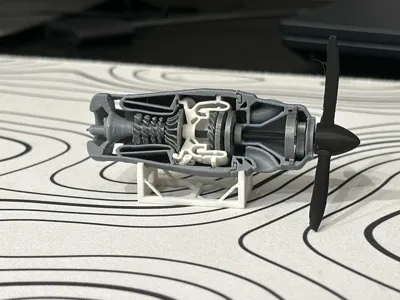 Mini TurboProp Jet Engine by AutoDesigns MakerWorld: Download Free 3D ...