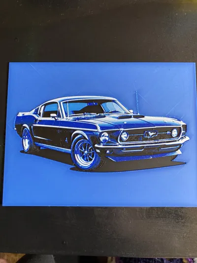 Hueforge Fan Art - Movie Car Series - 1968 Ford Mustang GT - driven by ...