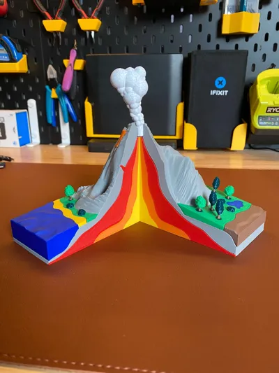 Volcano educational - Free 3D Print Model - MakerWorld