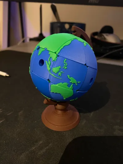 Earth Cube: a Rubik's style Puzzle Globe! by Rossero MakerWorld ...