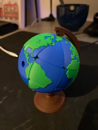 Earth Cube: a Rubik's style Puzzle Globe! by Rossero MakerWorld ...