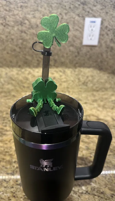 Articulated Shamrock Strawtopper - Fits Stanley by Click Print ...