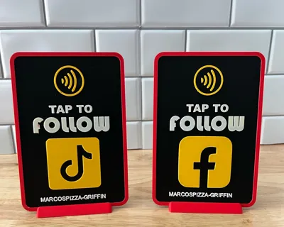 NFC Tap-to-Follow 3D Display Stands for Business - Free 3D Print Model ...