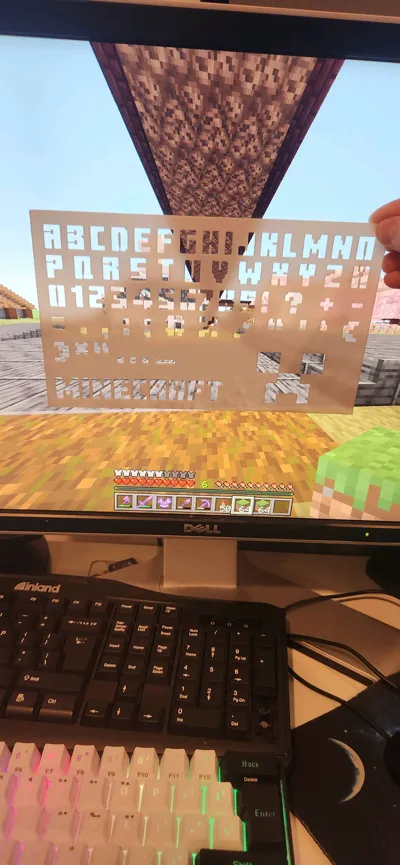Minecraft Font Alphabet and Numbers Stencil - Free 3D Print Model ...