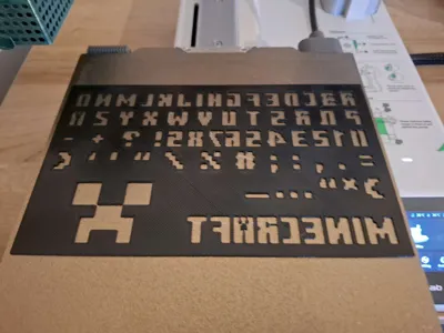 Minecraft Font Alphabet and Numbers Stencil - Free 3D Print Model ...