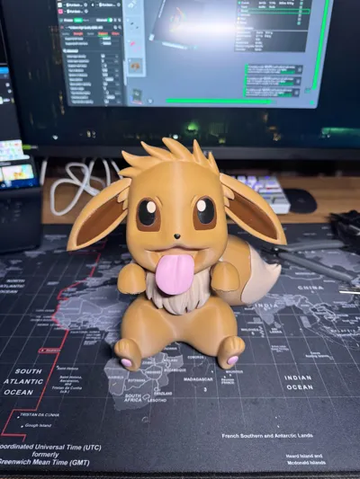 Pokemon - Eevee (Making a face) - Free 3D Print Model - MakerWorld