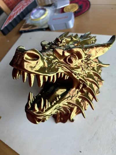 Wall Mounted Dragon Head Trophy by Bobelism MakerWorld: Download Free ...