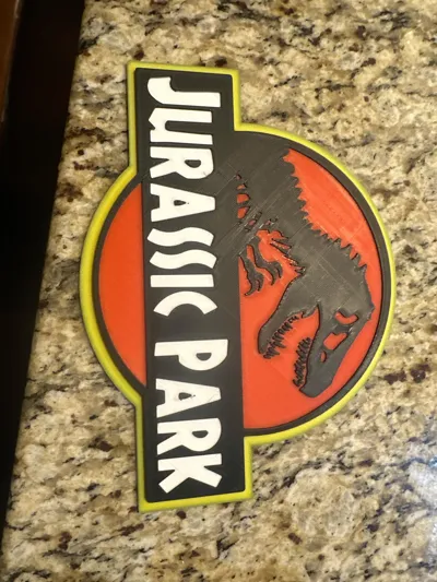 Jurassic Park logo - Free 3D Print Model - MakerWorld