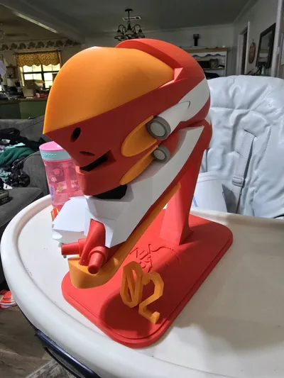 EVA-02 Head Bust - No AMS Required - Free 3D Print Model - MakerWorld