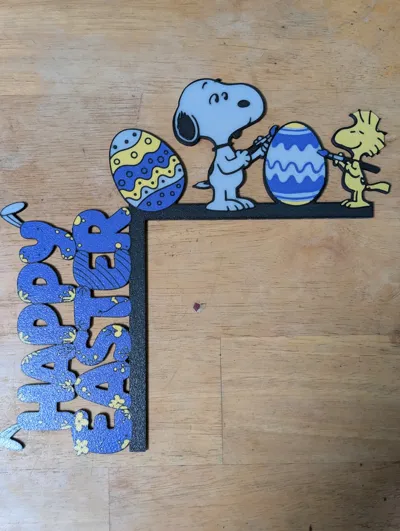 Easter Snoopy door corner - left and right by Goomol DIY - MakerWorld